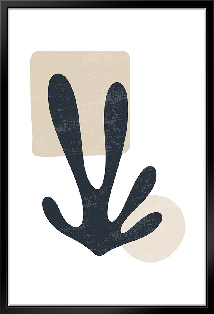 ATX Art Group LLC Minimal Abstract Algae II - Floater Frame Graphic Art on Canvas | Wayfair